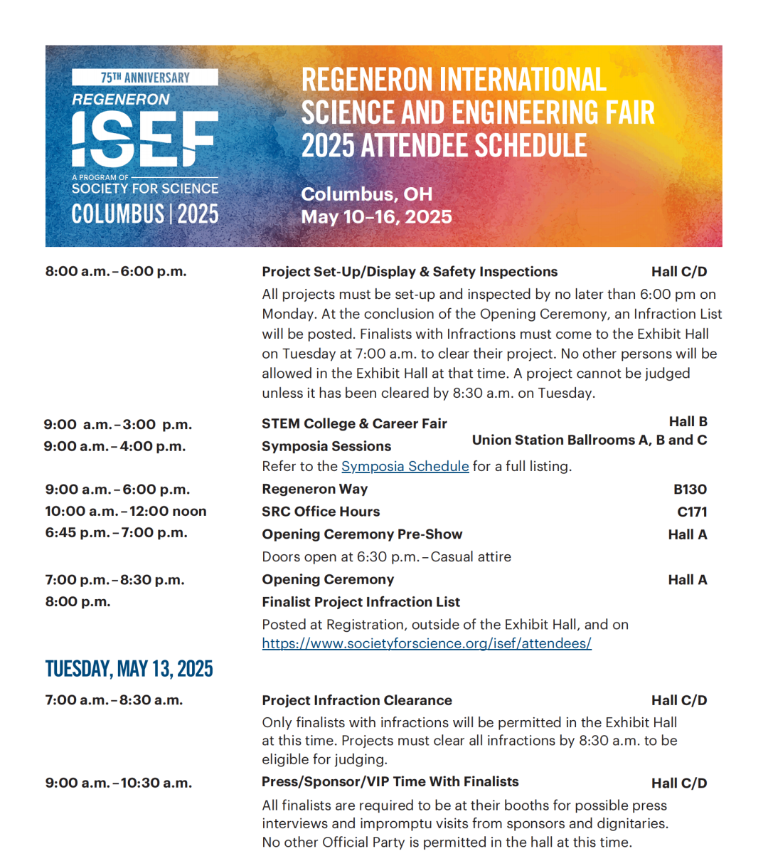 2025 ISEF Week Kicks Off: Everything You Need to Know About the Worlds ...